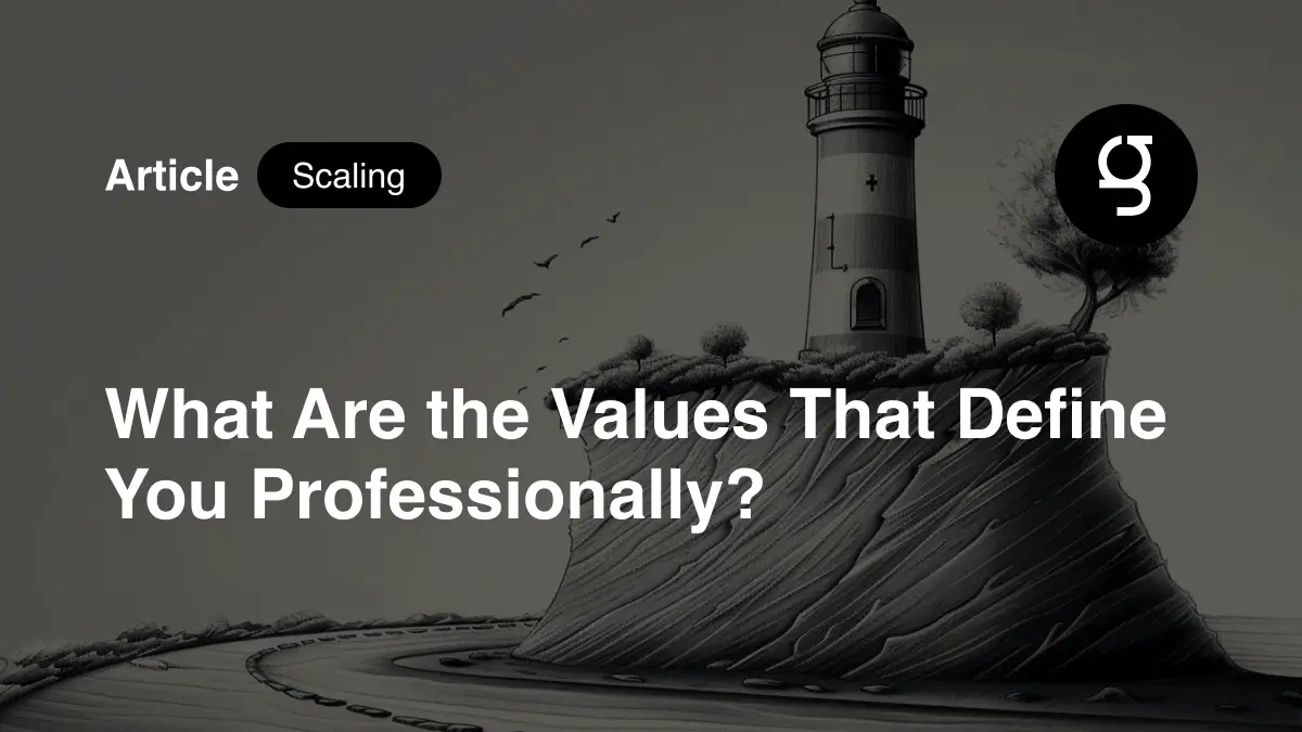 What Are the Values That Define You Professionally? | Jorge Galindo